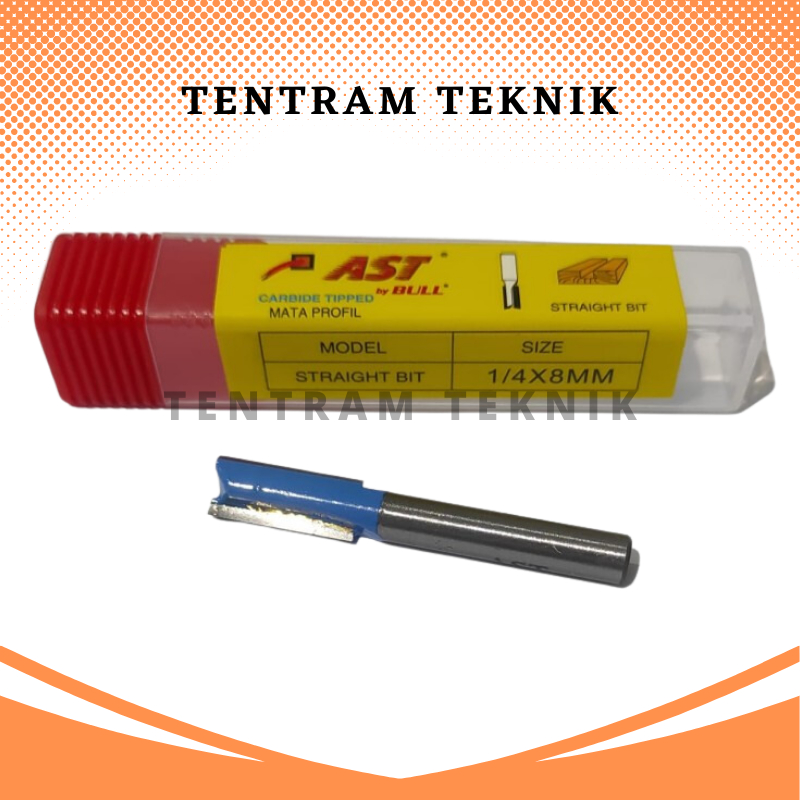 Jual Mata Profil Kayu Straight Bit 1/4" X 8mm AST / Mata Profil ...