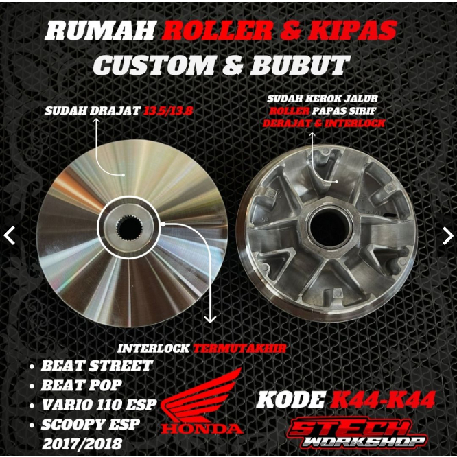 Jual PULLEY SET BEAT STREET CUSTOM RUMAH ROLLER PULLEY SET SCOOPY ESP ...