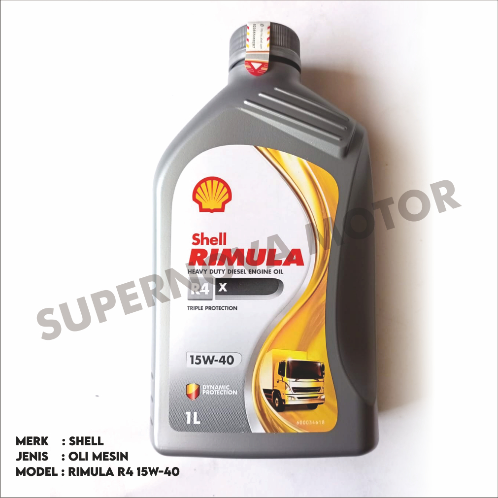 Jual OLI MESIN SHELL RIMULA R4 X 15W-40 PELUMAS MESIN DIESEL KEMASAN 1 ...