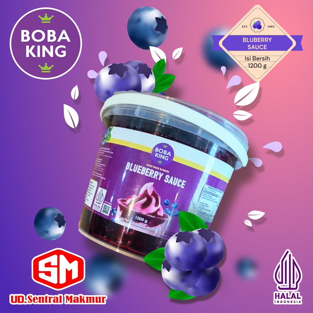 Jual "BOBA KING" BLUEBERRY SAUCE 1200 G | Shopee Indonesia