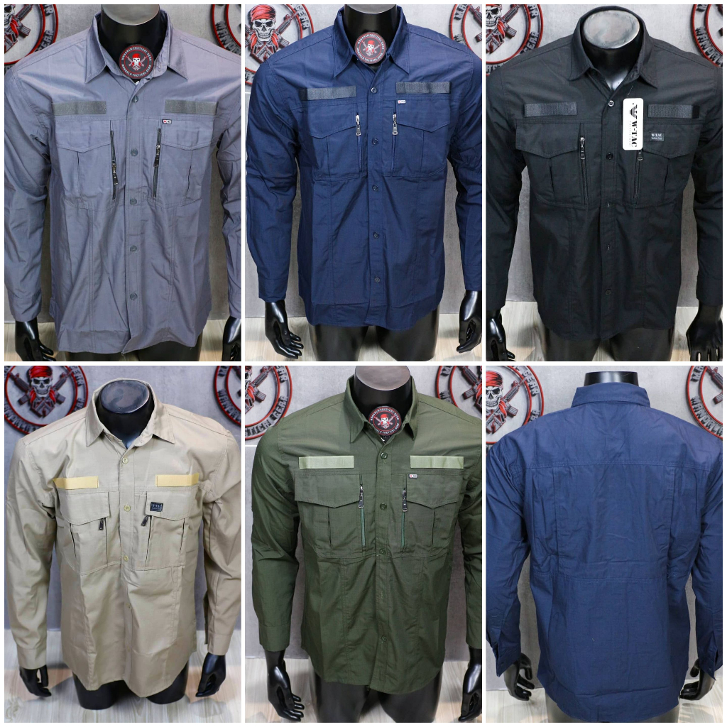 Jual kemeja wtac tactical / Kemeja tactical lapangan lengan panjang | Shopee Indonesia