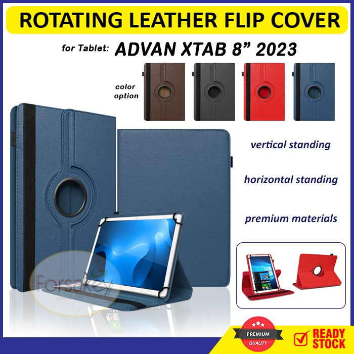Jual Advan Xtab 8 Inch 8" Tablet 2023 Rotary Tab Flip Case Casing Cover ...