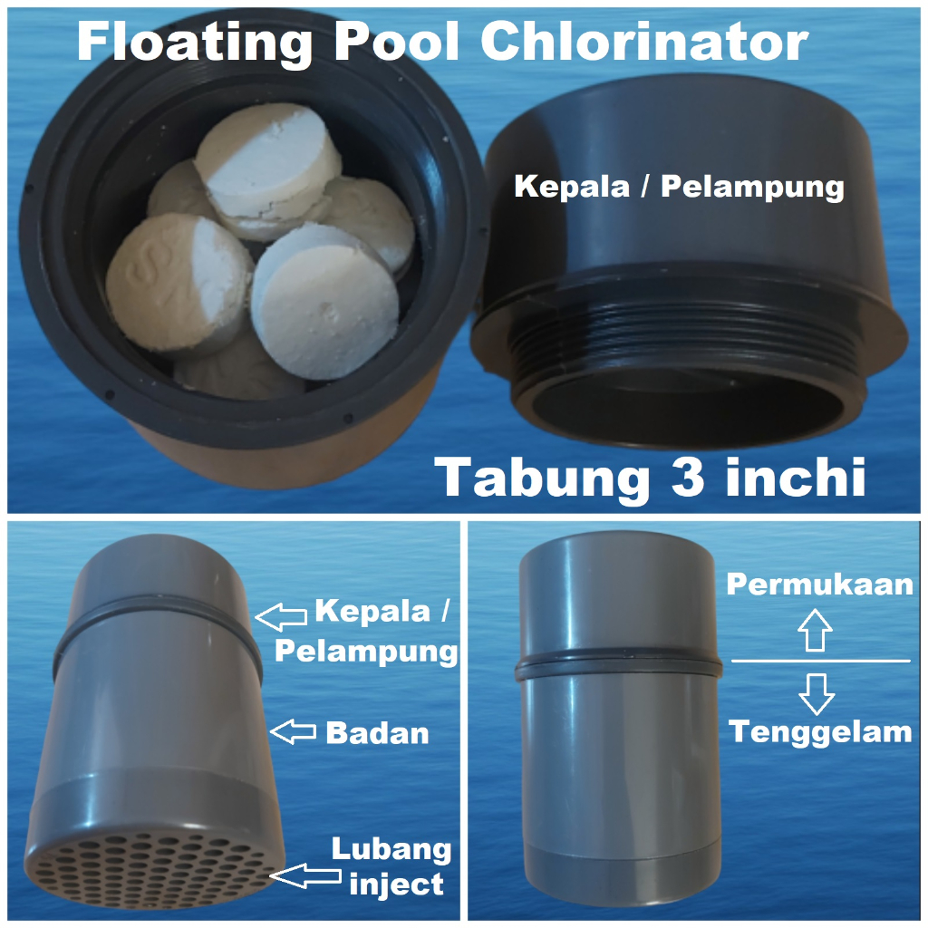 Jual Dispenser Klorin Terapung Kolam Renang / Floating Chlorine ...