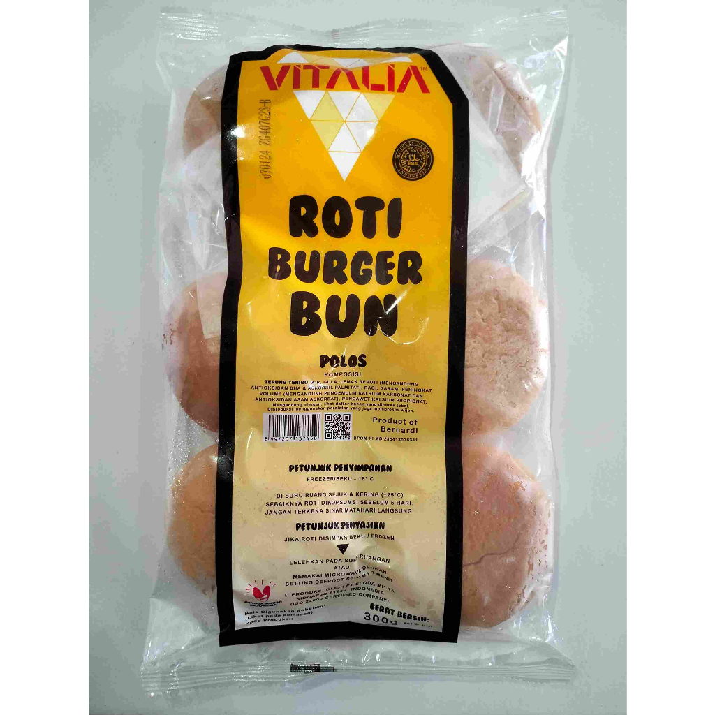 Jual ROTI VITALIA BURGER POLOS (6 Pcs/300 Gram) | Shopee Indonesia
