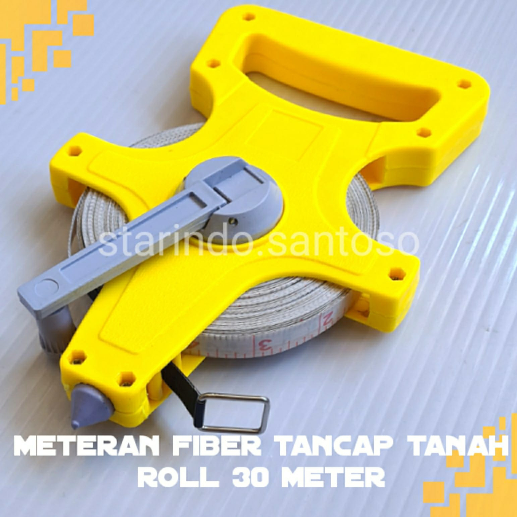 Jual Meteran tancap tanah 100m 50m 30m meter fiber ukur jalan | Shopee Indonesia