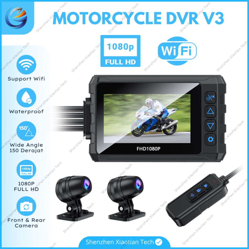 Jual Motorcycle DVR V3 Wifi | Kamera Recorder Motor GPS 1080P Full HD ...