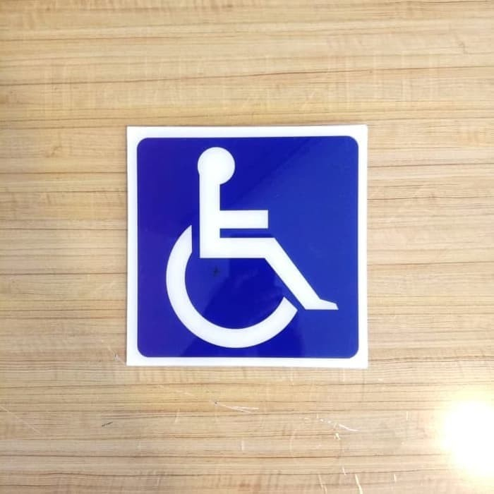 Jual Sign Akrilik Disabilitas Ukuran 20X20CM K3 Rambu Safety Kursi Roda ...
