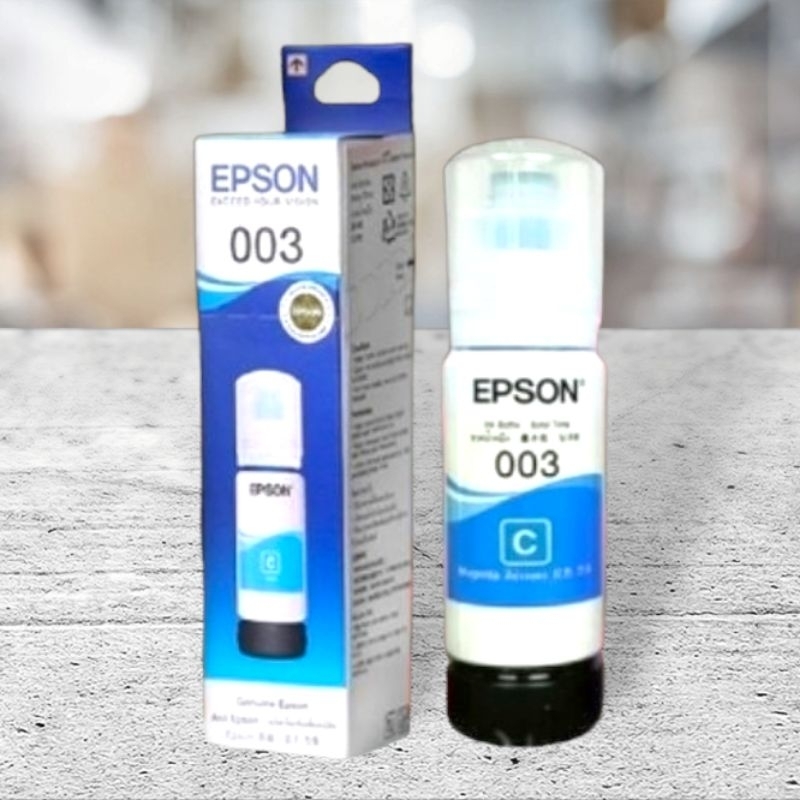 Jual Tinta epson 003 Cyan premium For Printer L3110 L3110 L3150 L5190 ...