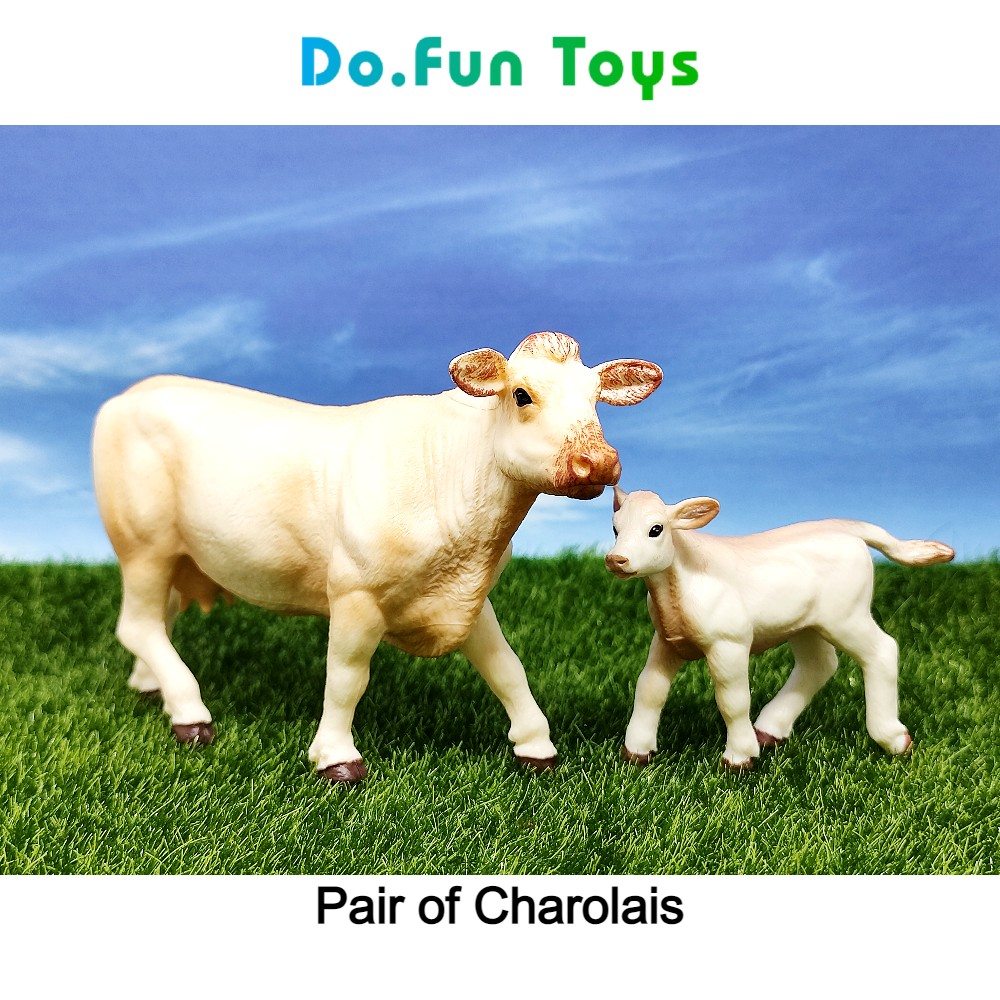 Jual Animal Figurine | CHAROLAIS CATTLE / Mainan Miniatur Binatang Sapi ...