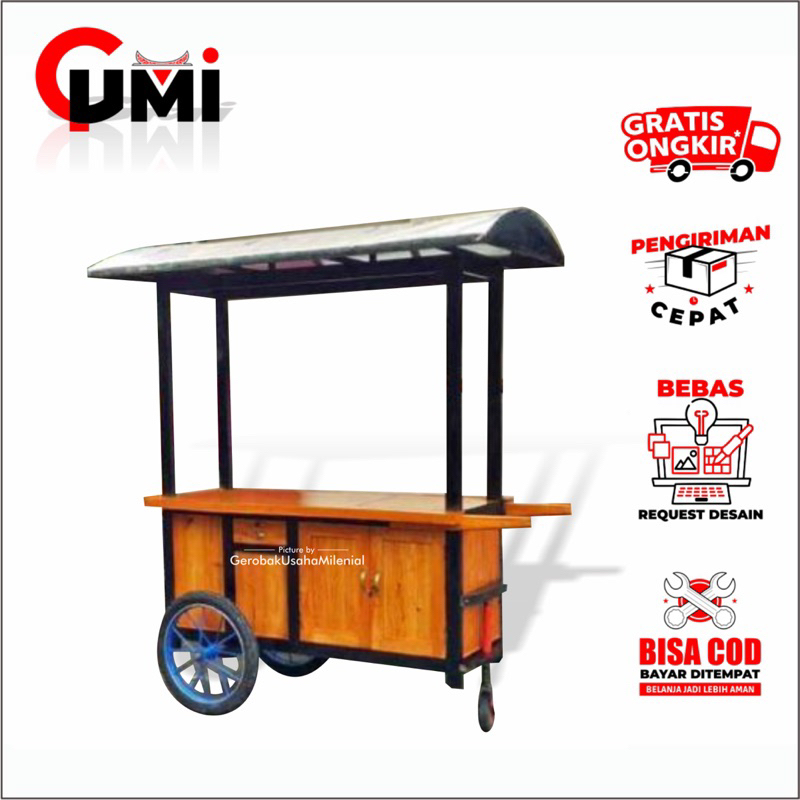Jual Gerobak Susu Jahe Bisa Custom Model - Gerobak Wedang Ronde ...