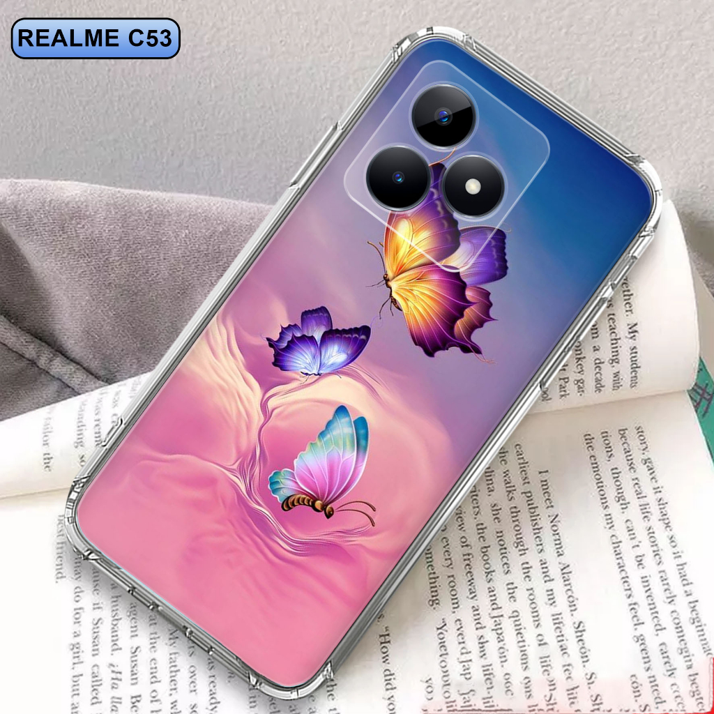 Jual Softcase Realme C53 - Clear Case Realme C53 ( kupu kupu ...