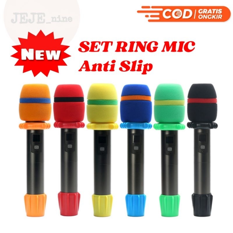 Jual New Set Ring mic holder anti slip protection mikrofon handheld ...