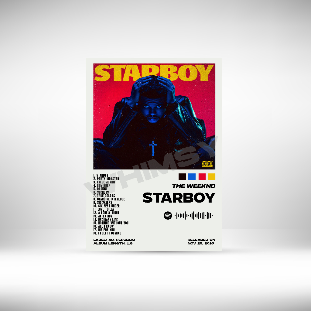 Jual Poster Starboy - The Weeknd | Shopee Indonesia