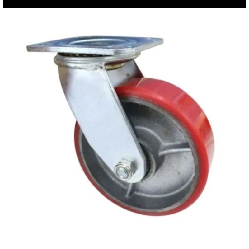 Jual roda etalase/ troli PU VELG BESI HEAVY DUTY type hidup 5 inci ...