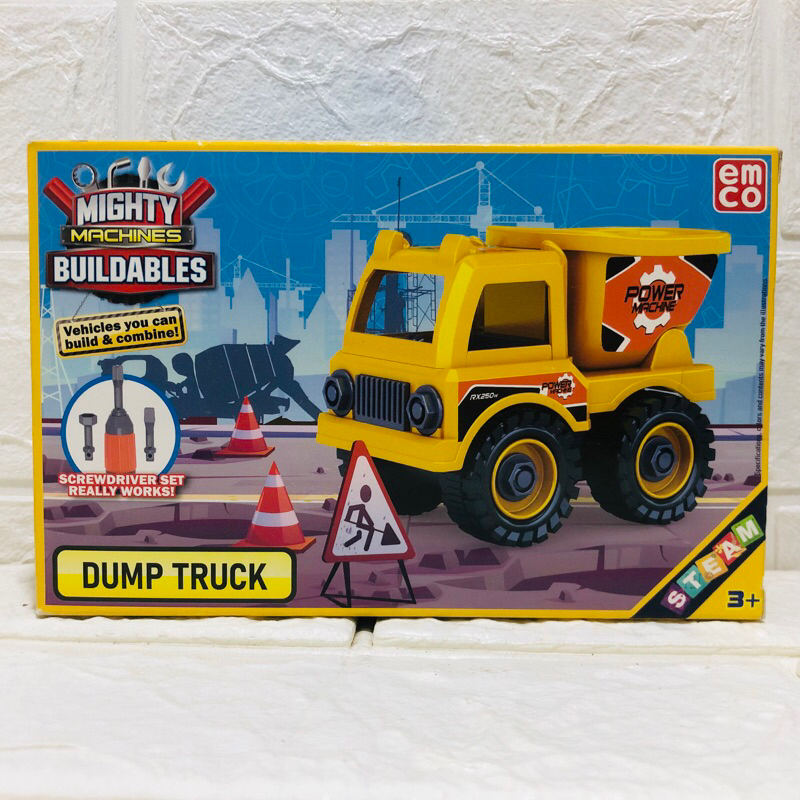 Jual Emco Mighty Machines Buildables DUMP TRUCK | Shopee Indonesia
