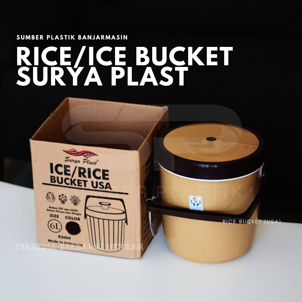 Jual Termos Es Nasi 6L 8L 14L Rice Ice Bucket Surya Plast (Satuan ...