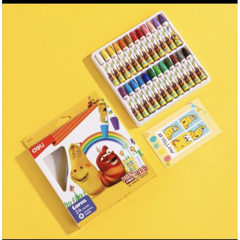 Jual TOKO_ATK168 Larva Oil Pastel Deli 24 Warna Hexagonal Warna Cerah ...