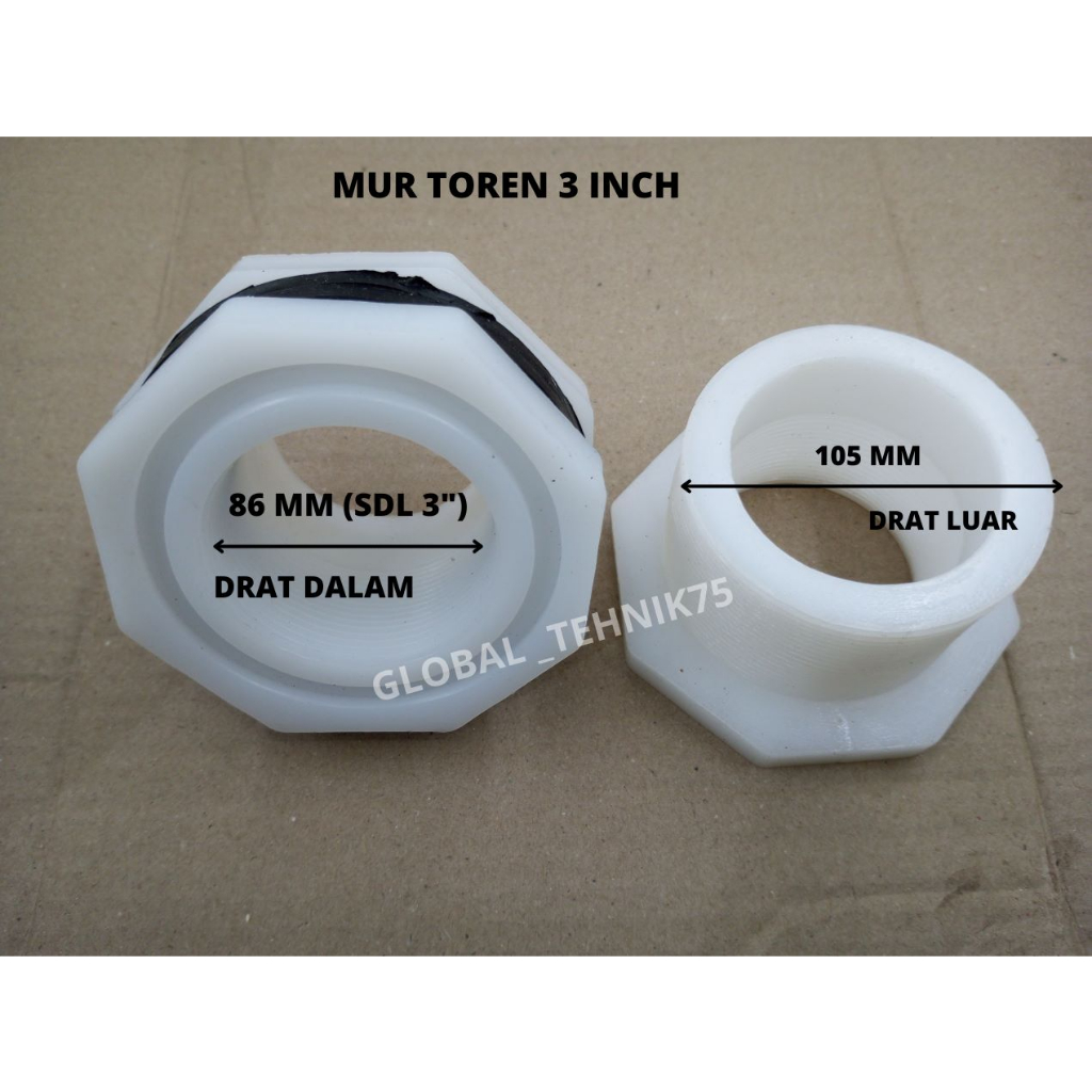 Jual MUR TOREN DRAT TANDON AIR DRAT DALAM 3 INCH DRAT | Shopee Indonesia
