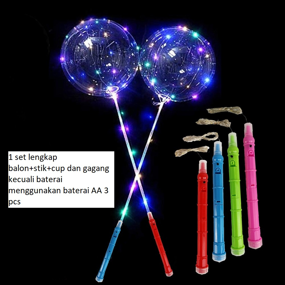 Jual Balon Lampu LED Tumblr Gagang Warna Warni Rainbow | Shopee Indonesia