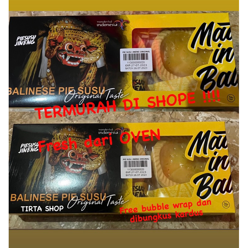Jual PIE SUSU JINENG rasa ORIGINAL oleh oleh khas bali isi 6 pch ...