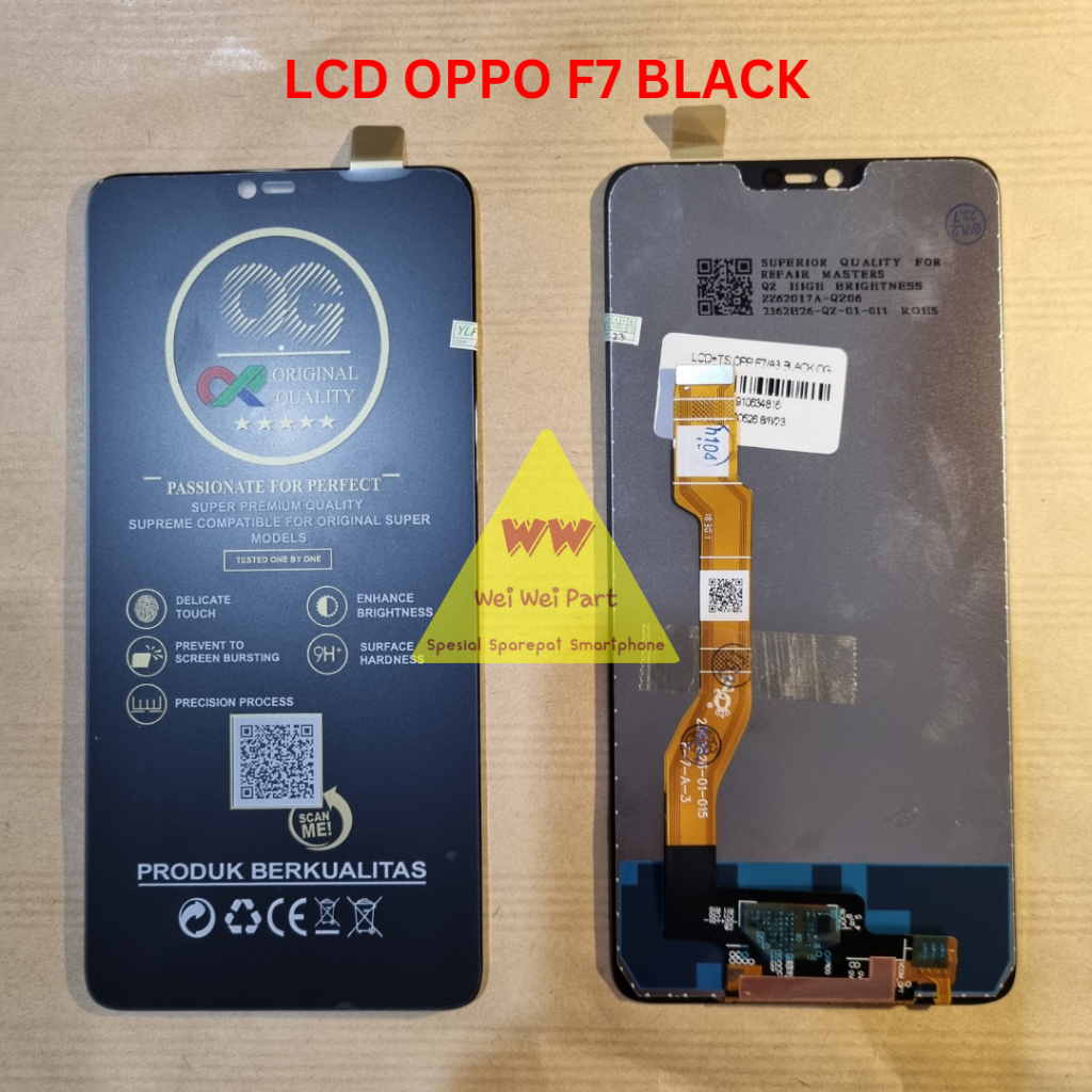 Jual OG Super ~ LCD Touchscreen Oppo F7 / F7 Pro / A3 Black | Shopee ...