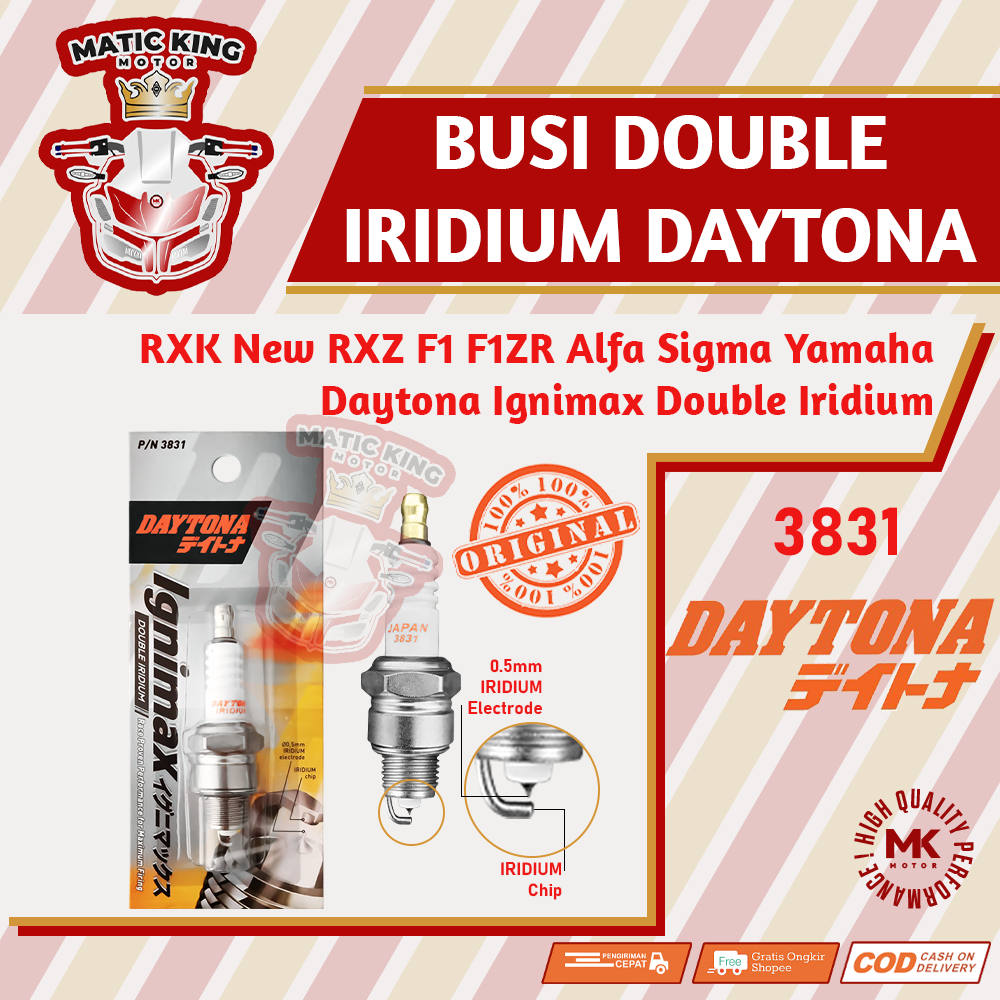 Jual Daytona Busi Racing Double Iridium RXK RX King F1ZR Sigma Alfa 3831 | Shopee Indonesia
