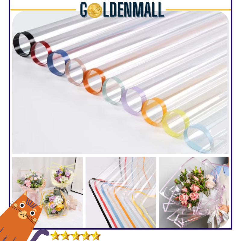 Jual Kertas Buket Bunga Transparan List Warna Flower Wrapping ...