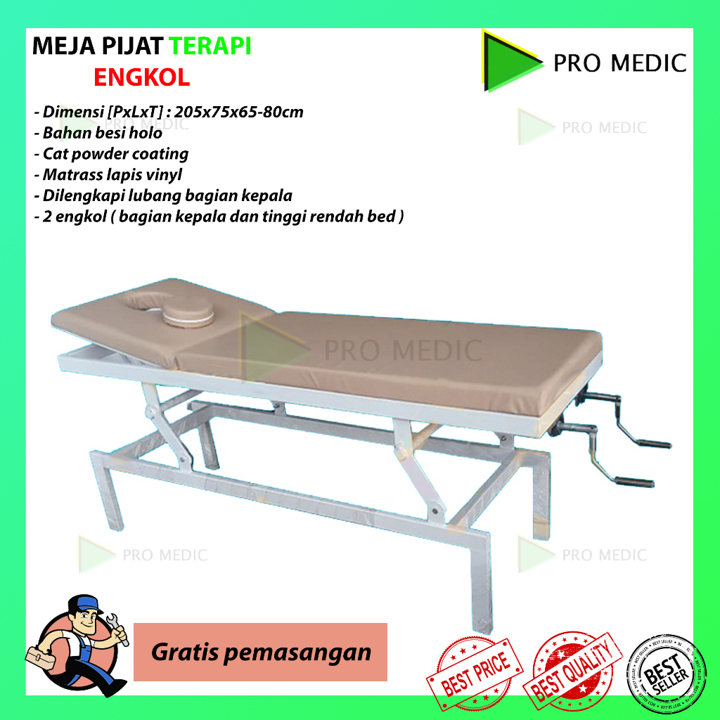 Jual Meja Pijat Besi 2 Engkol | Bed Massage Table | Ranjang Facial Spa ...
