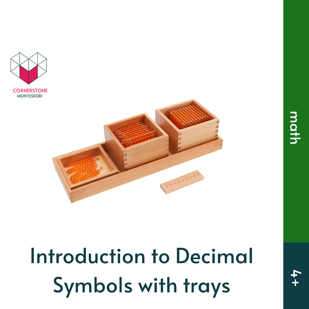 Jual Cornerstone Montessori Intro to Decimal Symbols - Montessori Math ...