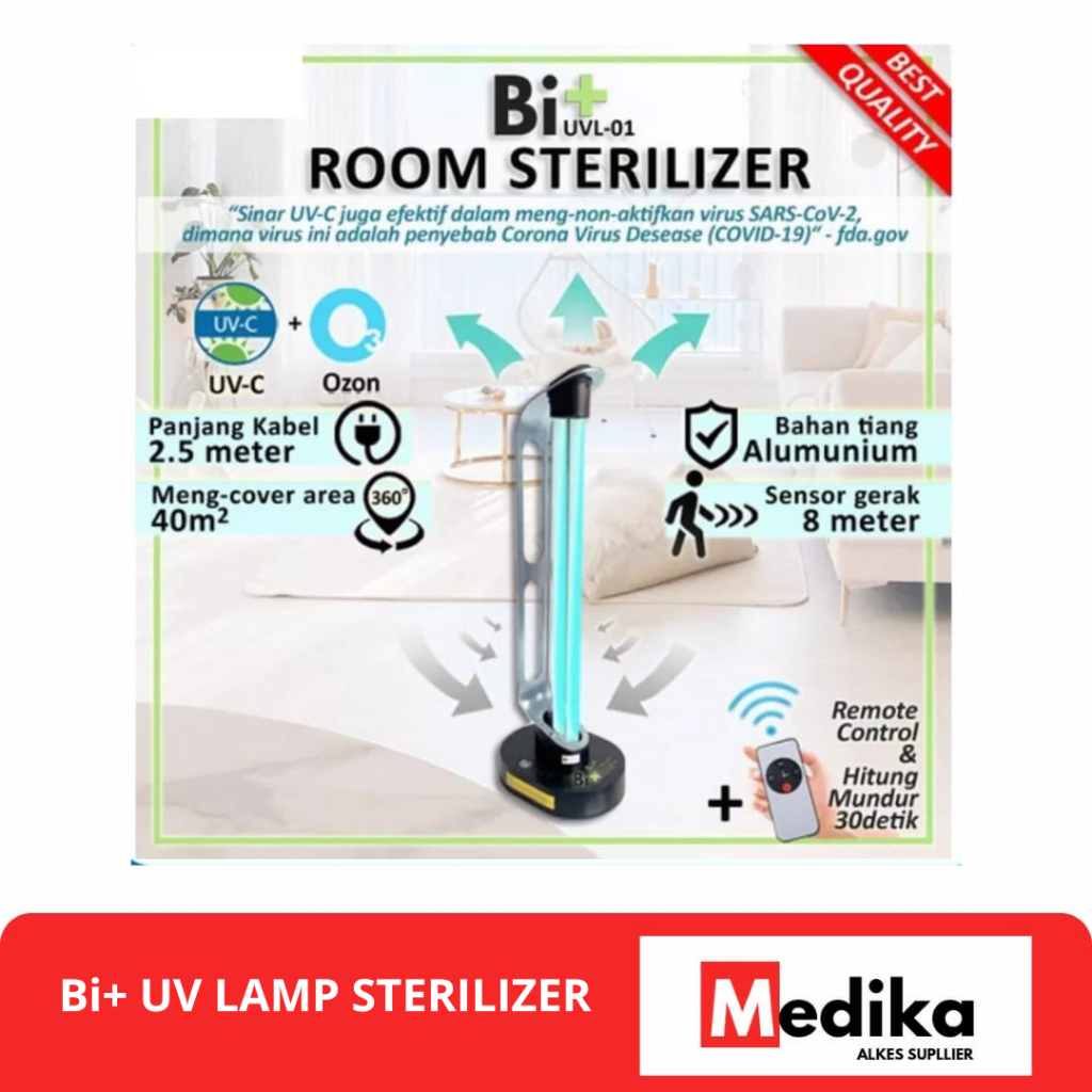 Jual Bi+ UV LAMP STERILIZER Sterilisasi Ruangan Sensor Gerak Remote Control | Shopee Indonesia