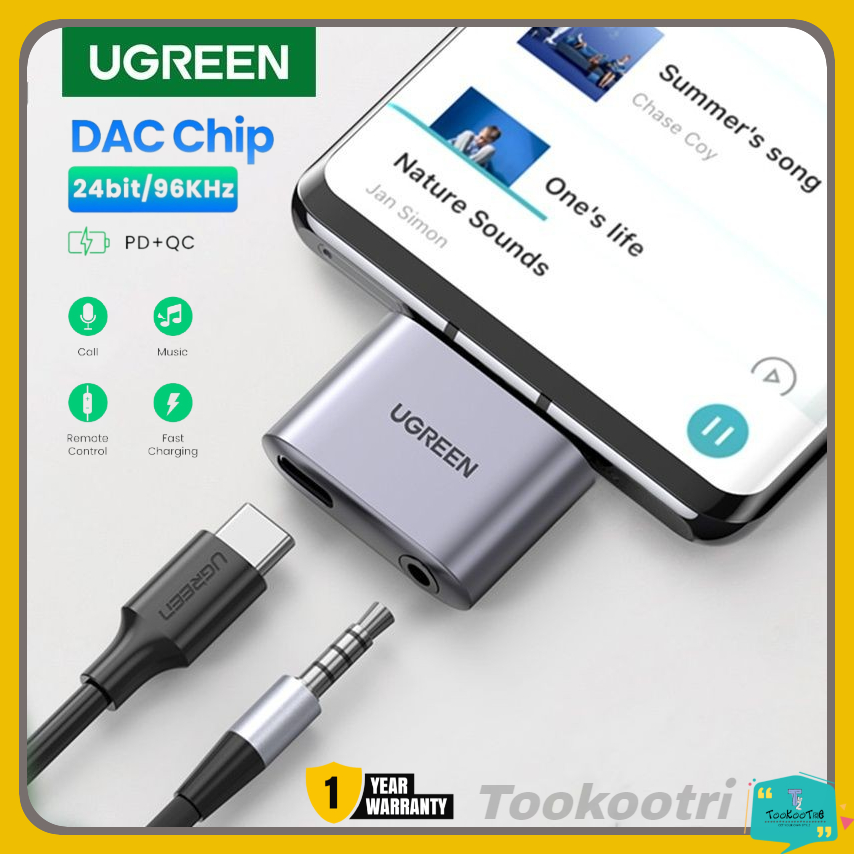 Jual UGREEN Audio Converter Adapter DAC Chip Type C to Aux Jack 3.5mm ...