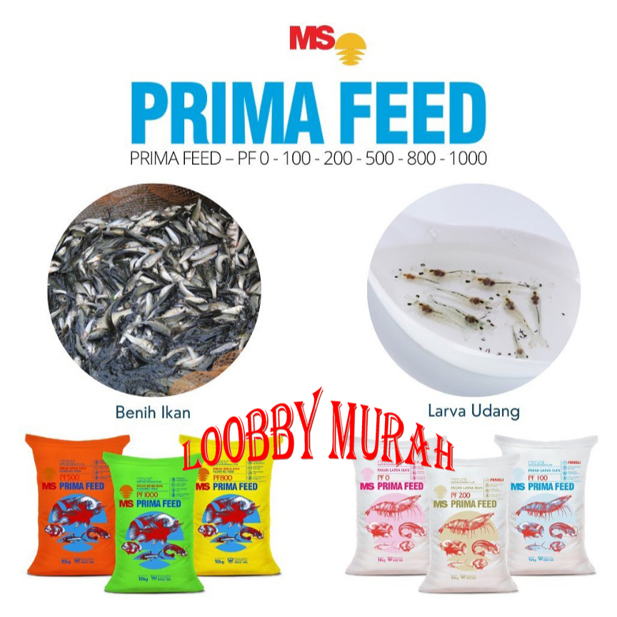 Jual Pakan Pelet Benih Ikan & Larva Udang MS PRIMA FEED PF 10KG Nener ...