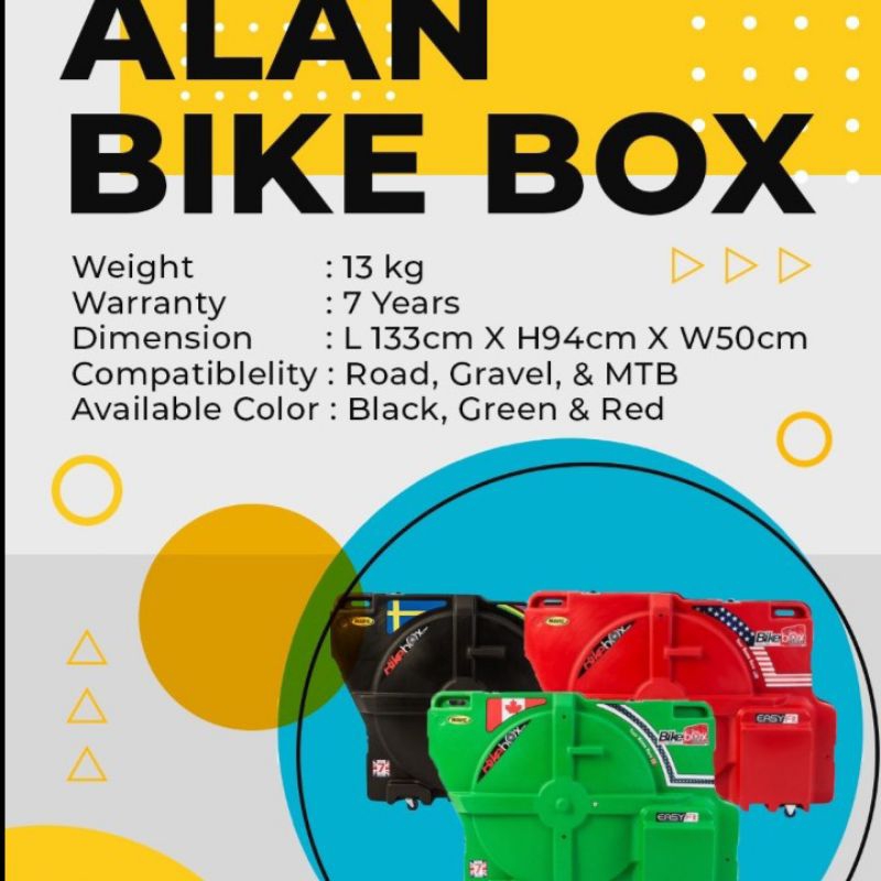 Jual TRAVEL CASE BIKE BOX ALAN AERO EASY FIT BLACK - ORIGINAL - BOX ...