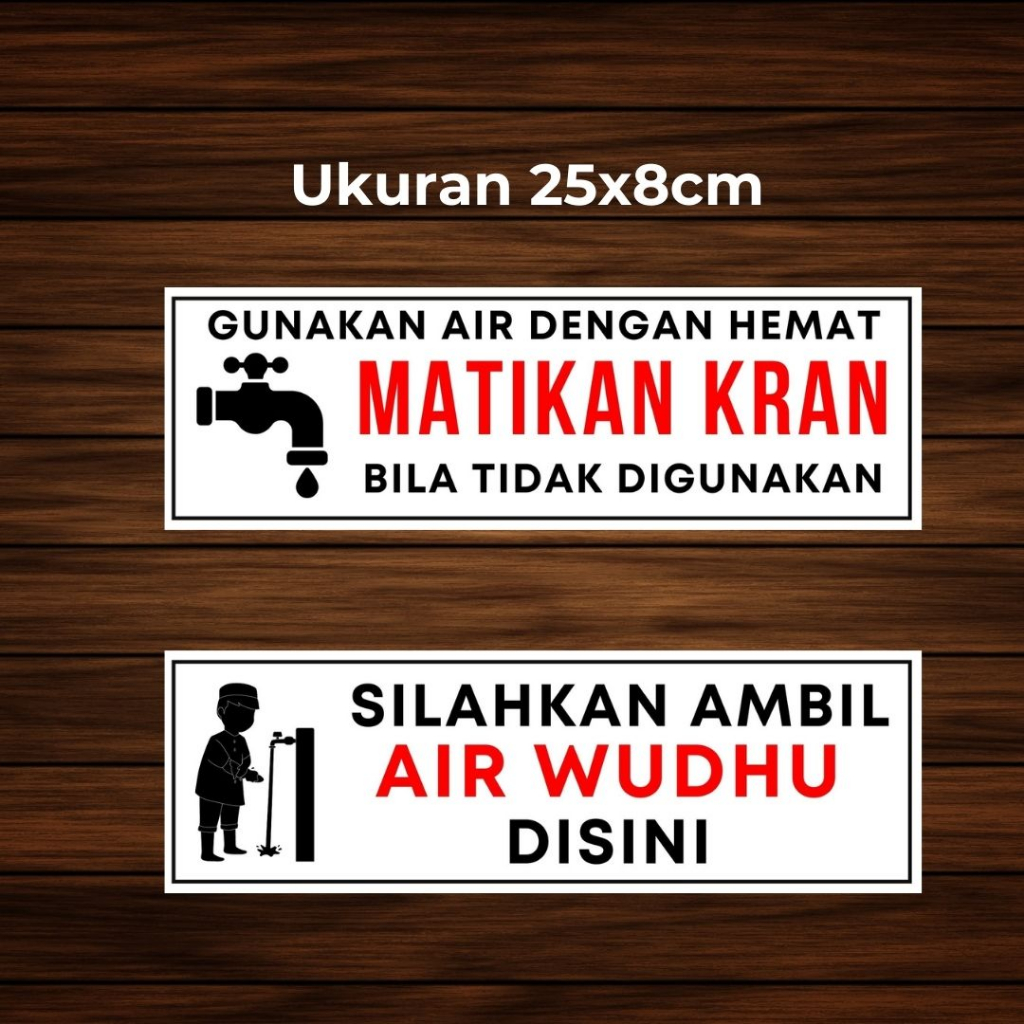 Jual Stiker Label Silahkan Ambil Wudhu Stiker Matikan Kran | Shopee ...