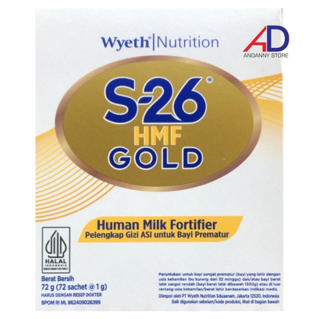 Jual S-26 HMF GOLD ECER SACHET 1GR / HUMAN MILK FORTIFIER / NUTRISI ...