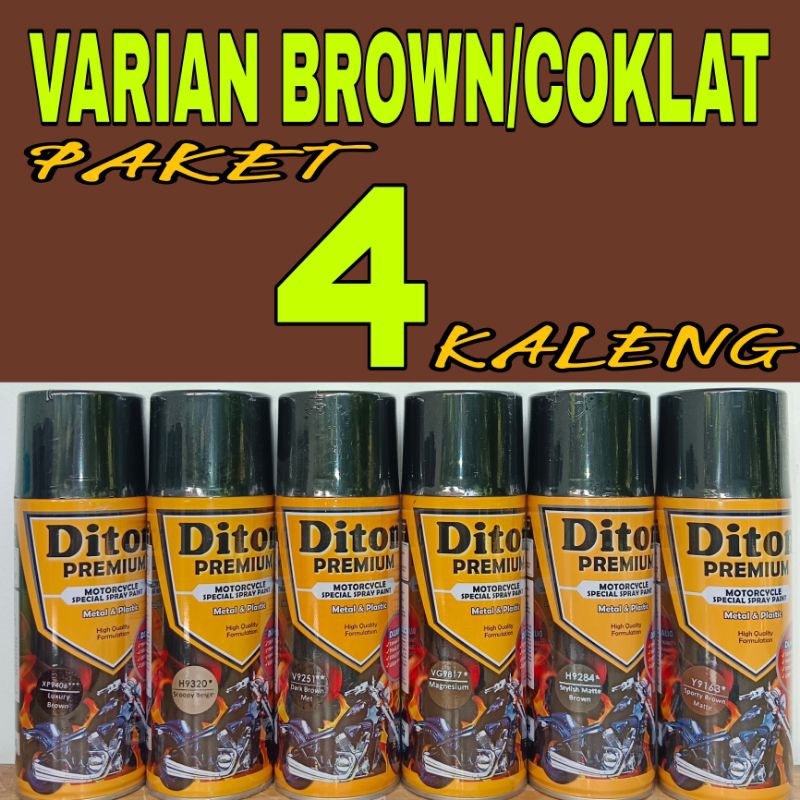 Jual PAKET 4 KALENG pilok pilox diton premium VARIAN BROWN varian 4 ...