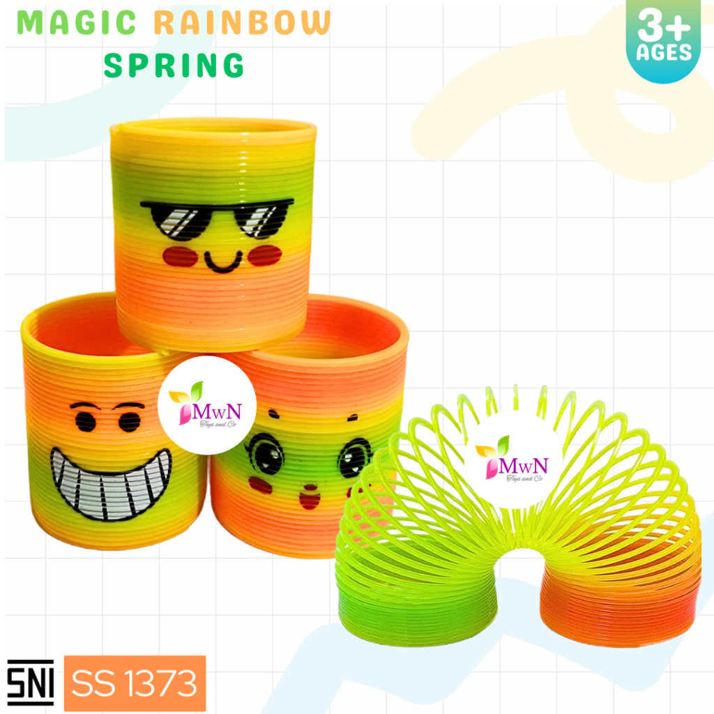 Jual MWN Mainan Rainbow Magic Spring EMOTICON SS1373 | Shopee Indonesia