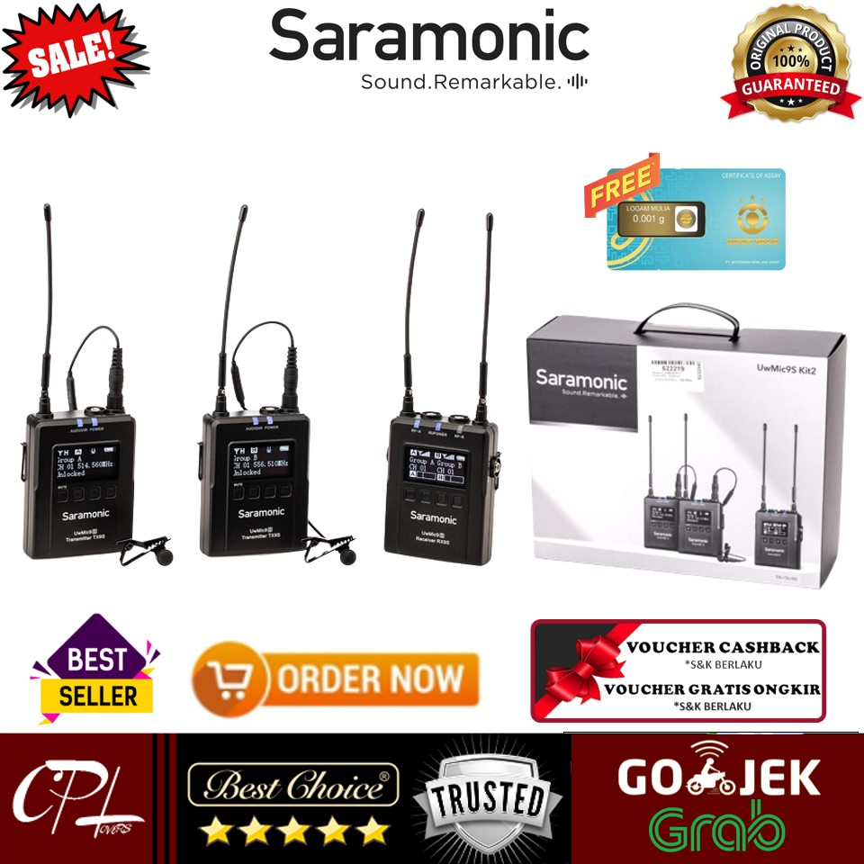 Jual Saramonic UWMIC9S KIT2 2-Person Camera-Mount Wireless Omni ...