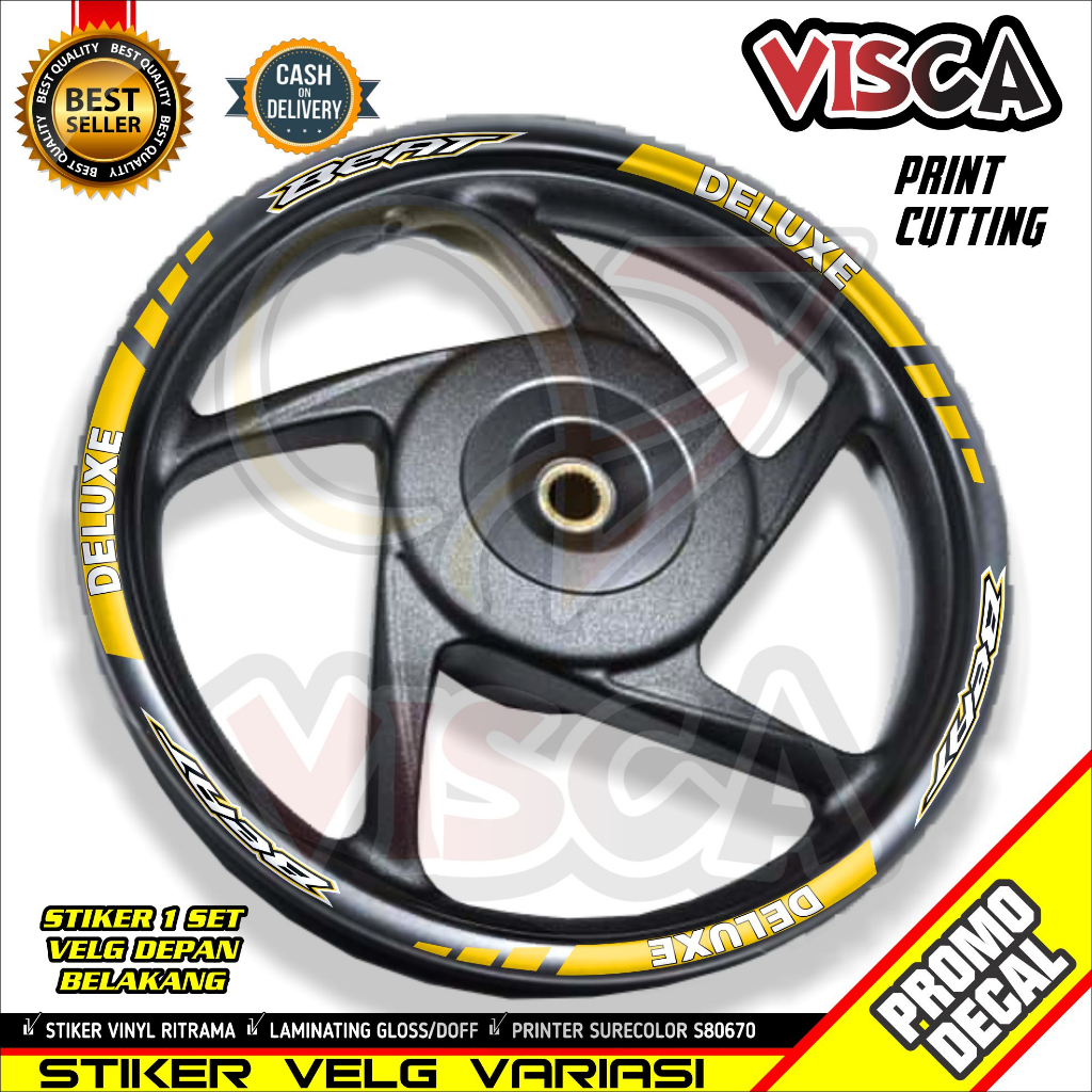 Jual Stiker Velg List Velg Motor Stiker Velg BEAT Motif DELUXE | Shopee ...