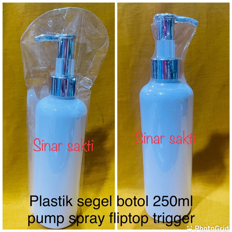 Jual plastik segel 250ml pump / plastik segel botol 250ml plastik ...