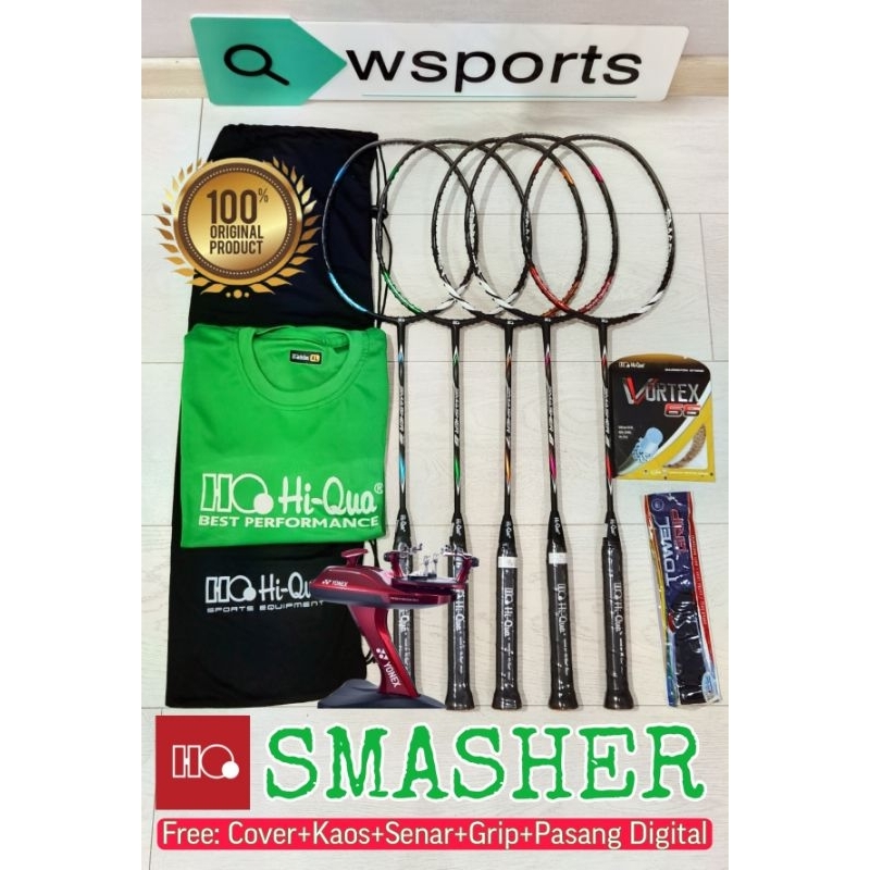 Jual Raket Badminton HiQua HQ SMASHER Original | Shopee Indonesia
