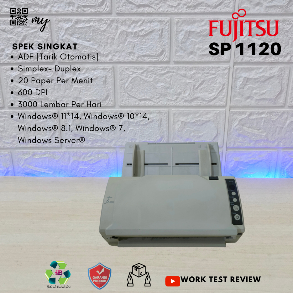 Jual Scanner Folio Fujitsu Sp 1120 Color Bisa 3000 Lembar per Hari ...