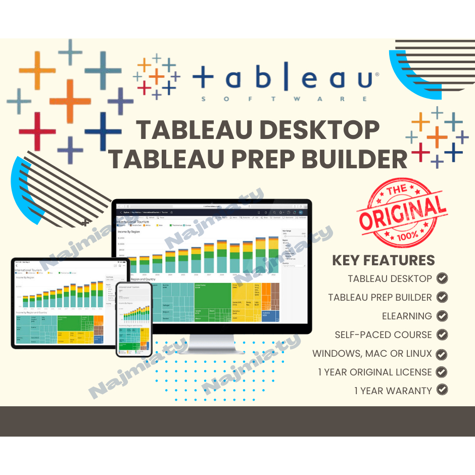 Jual Tableau Desktop, Tableau Prep Builder and eLearning Original ...
