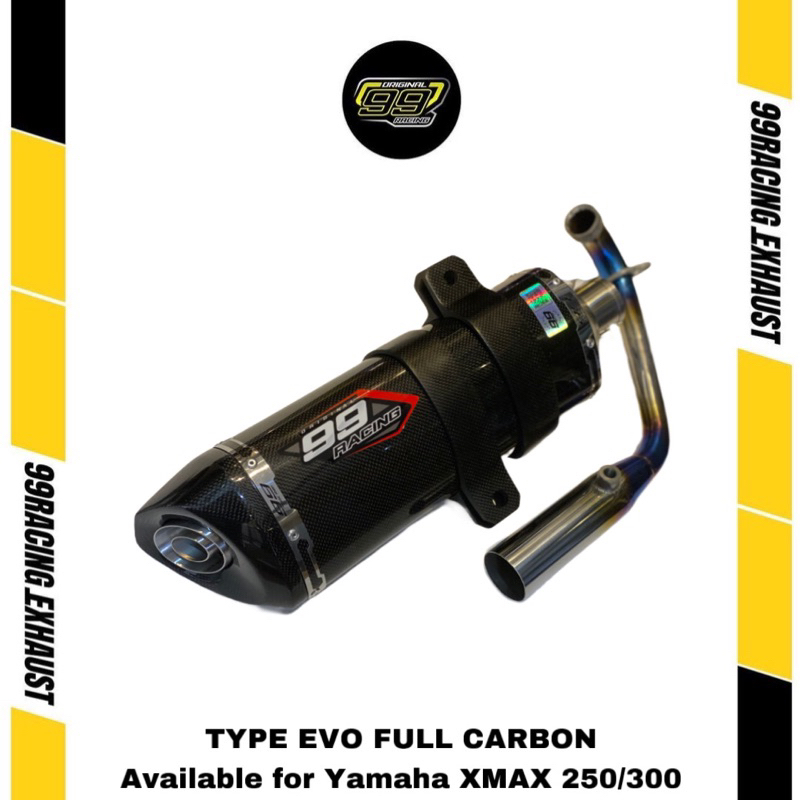 Jual Knalpot racing xmax 250 original 99Racing full carbon | Shopee ...