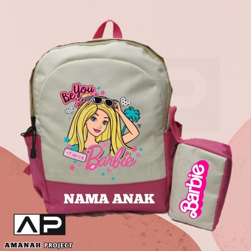 Jual Tas Ransel Anak Sekolah SD/TK Custom Gambar Barbie | Shopee Indonesia