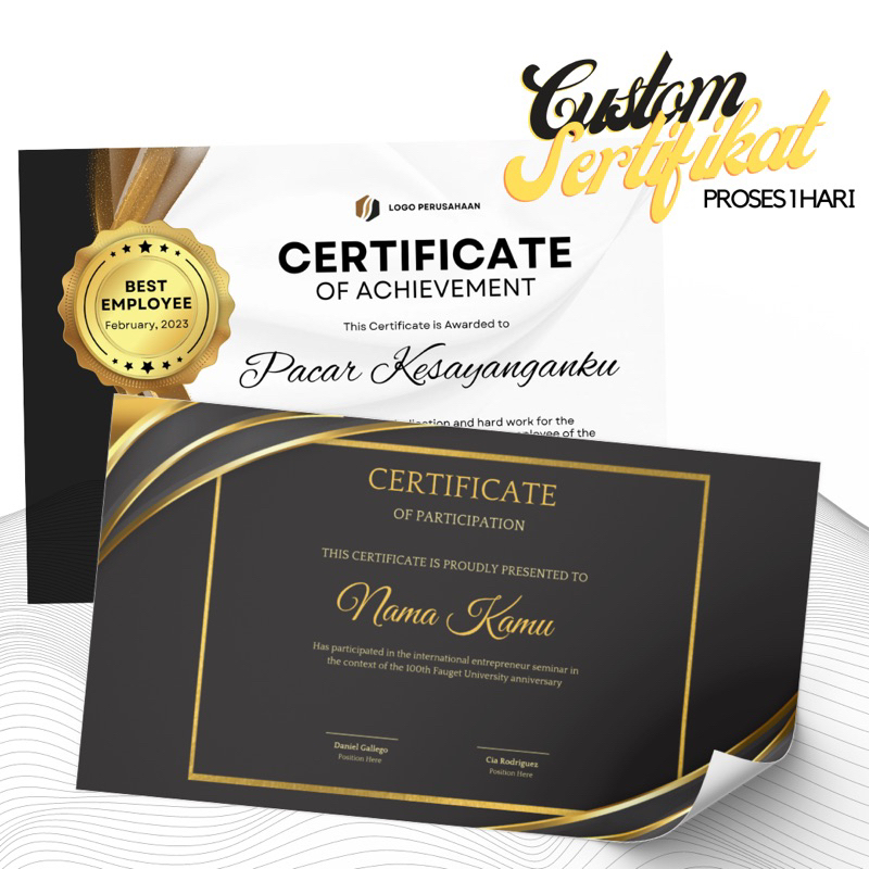 Jual SERTIFIKAT ACARA | CUSTOM DESIGN PIAGAM SERTIFIKAT BEST BOYFRIEND ...