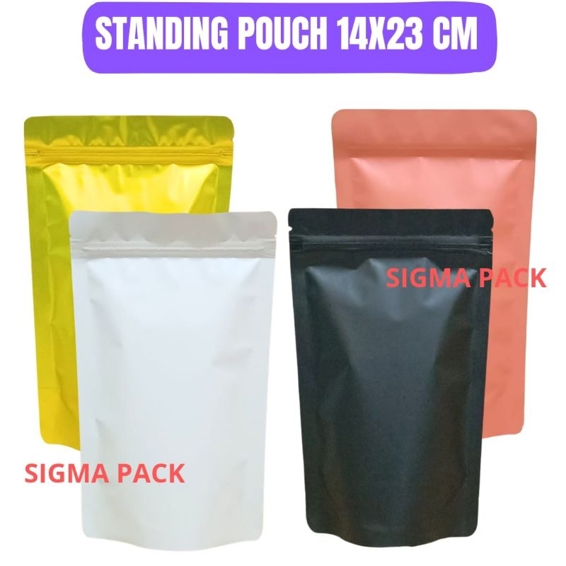 Jual Standing Pouch non window ziplock Kemasan makanan Plastik klip ...