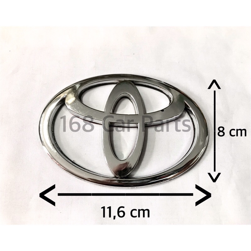 Jual Logo Emblem Mobil Toyota Chrome 11,6 CM x 8 CM | Shopee Indonesia