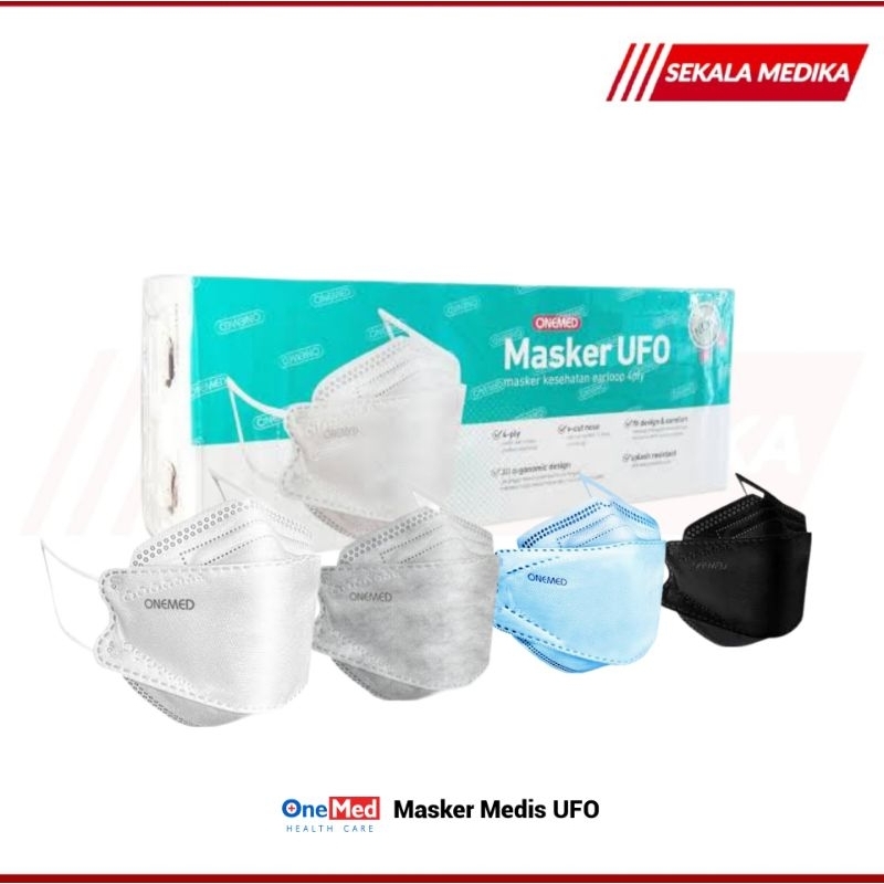 Jual Masker Onemed UFO 3D Medis 4Ply Box Isi 20 Pcs | Shopee Indonesia
