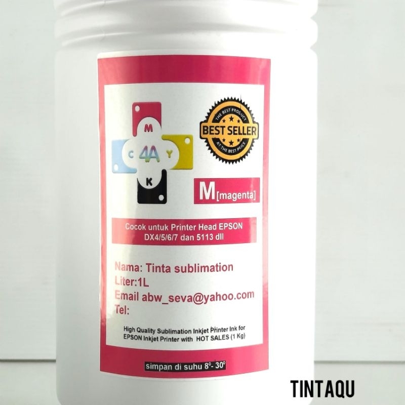 Jual TINTA SUBLIM || TINTA TEXTILE || EPSON 1 LITER WARNA CMYK | Shopee ...